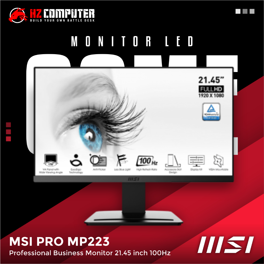 Jual MSI Pro MP223 | Monitor | LED | 22 Inch | 100Hz | FullHD | Shopee ...