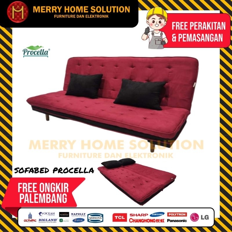 Jual sofabed procella sofa bed procella sofabed procella millo merah ...