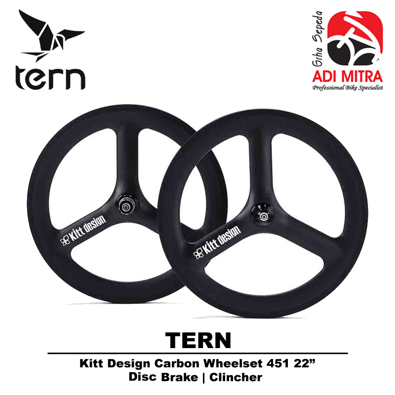 Jual Tern Kitt Design Carbon 451 Disc Brake Wheelset Minivelo Bike ...