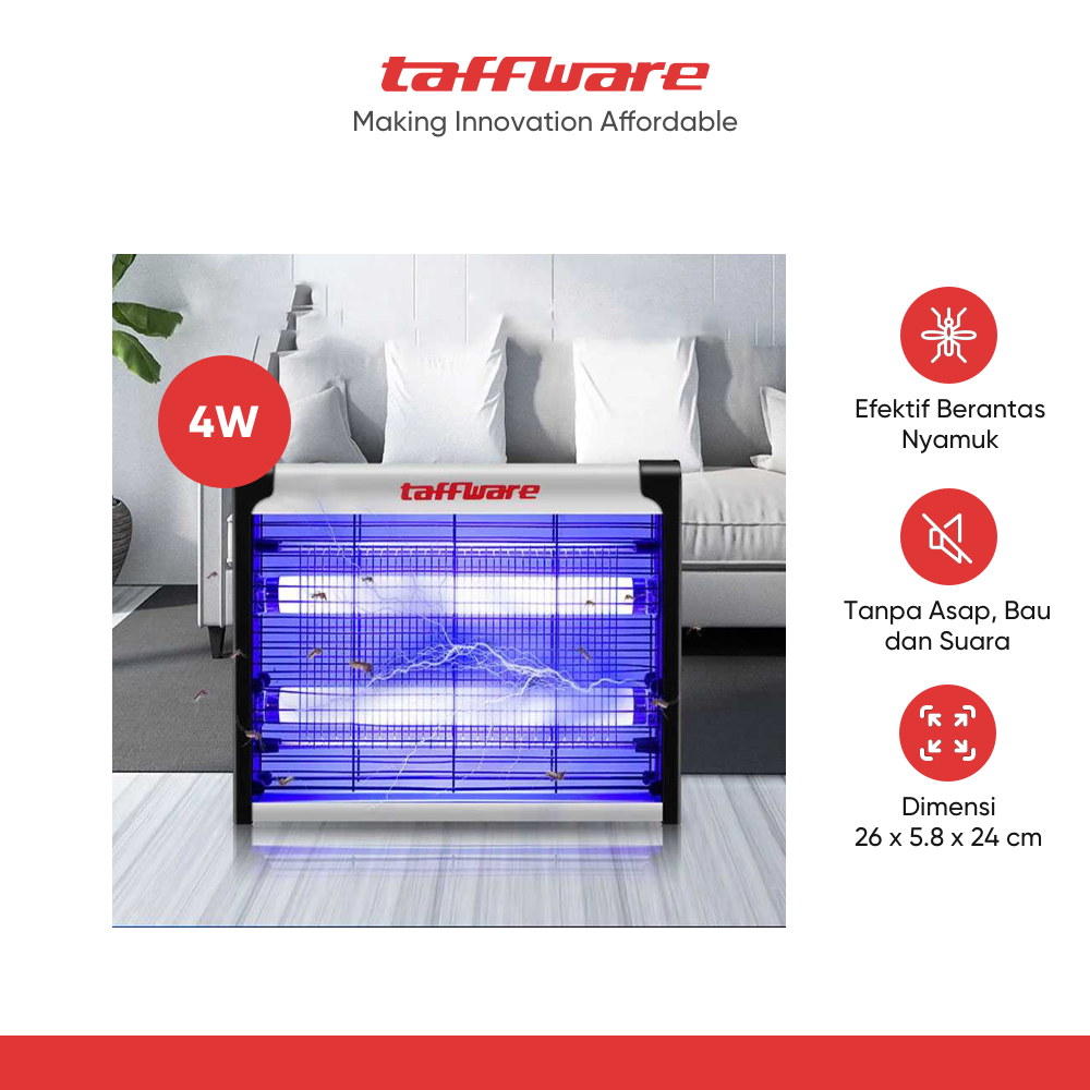 Jual Taffware Lampu LED Anti Nyamuk Mosquito Killer Home Usage 220V 4W ...
