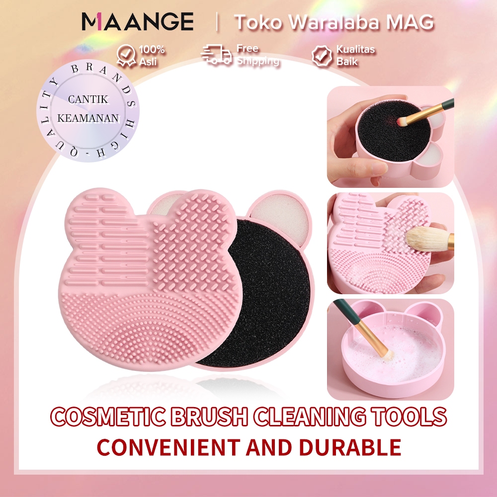 Jual MAANGE Makeup Brushes Cleaner Alat Cuci Silikon Dengan Spons ...