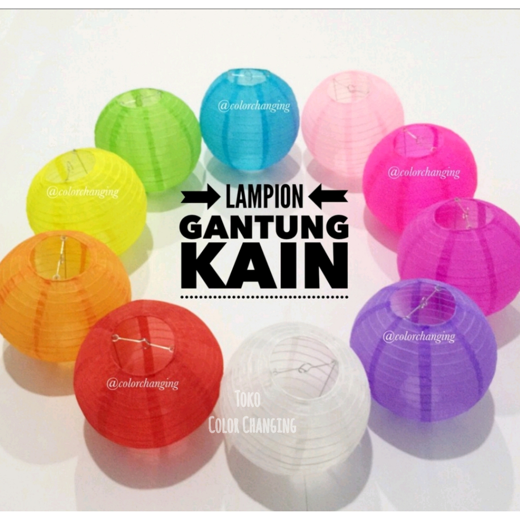 Jual Lampion KAIN bulat OUTDOOR 30 cm | Shopee Indonesia