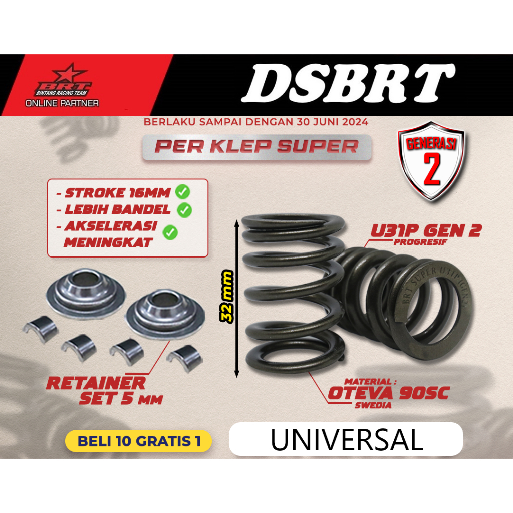 Jual PER KLEP BRT MATIC & BEBEK 32mm Jupiter Z Mio Vega UNIVERSAL Progresif 31 32mm | Shopee ...