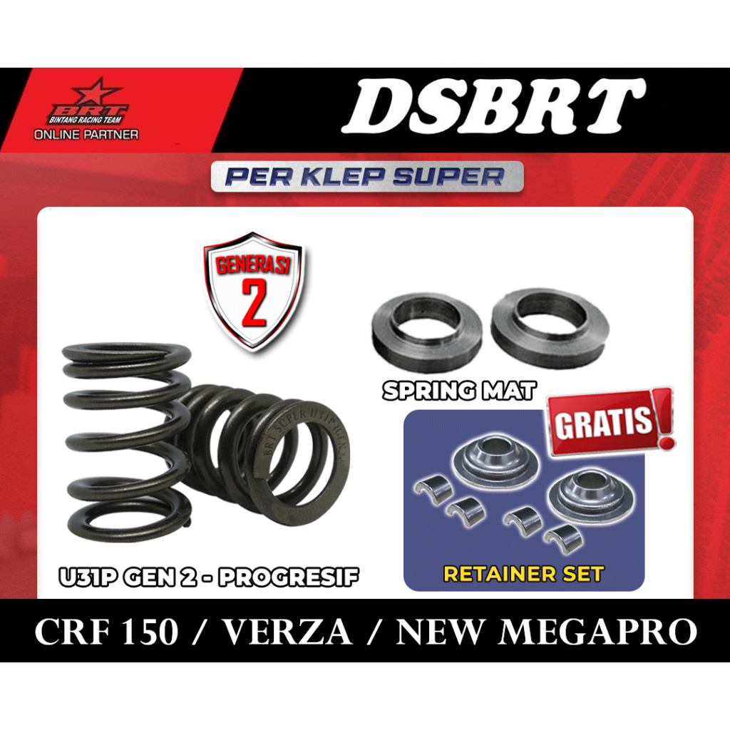 Jual PER KLEP SUPER BRT PROGRESIF CRF 150 VERZA 150 NEW MEGAPRO 150 | Shopee Indonesia