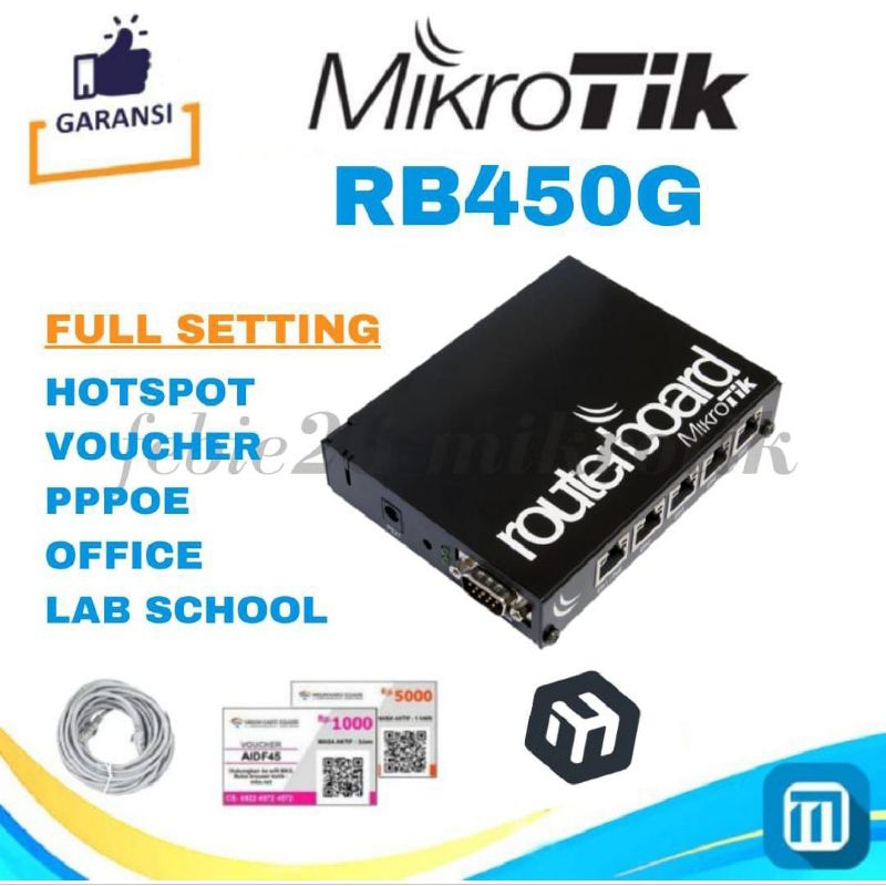 Jual Routerboard Mikrotik RB450G Full Setting Voucher RT/RW Net ...