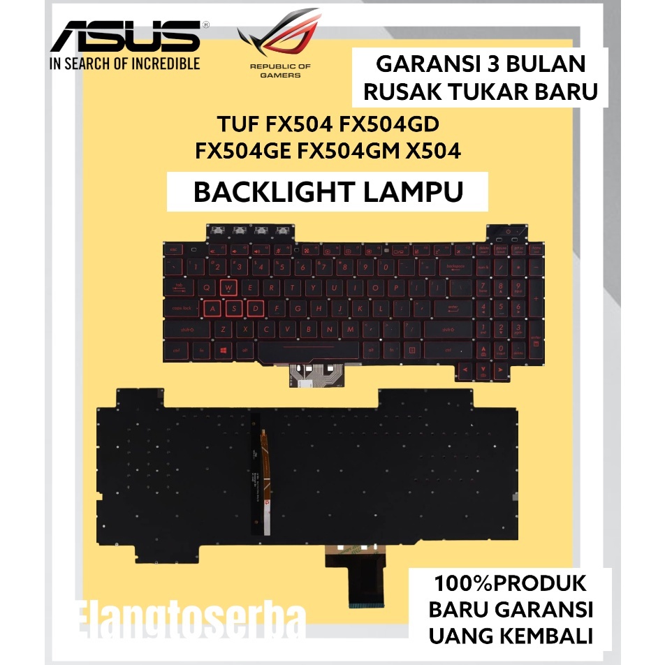 Jual Keyboard ASUS ROG TUF FX504D FX505 FX505G FX505DD GL504 FX86 Backlight | Shopee Indonesia