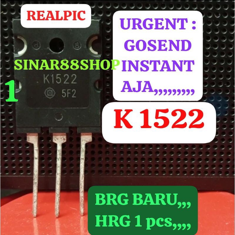 Jual K1522 SK1522 2SK1522 K SK 2SK 1522 TO-3PL IGBT TRANSISTOR MESIN ...