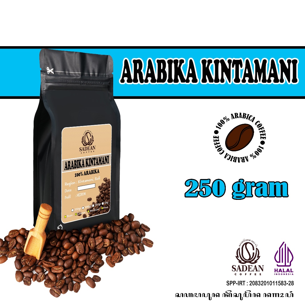 Jual Kopi Arabika Bali Kintamani 250g / Biji Kopi Bubuk Arabika ...
