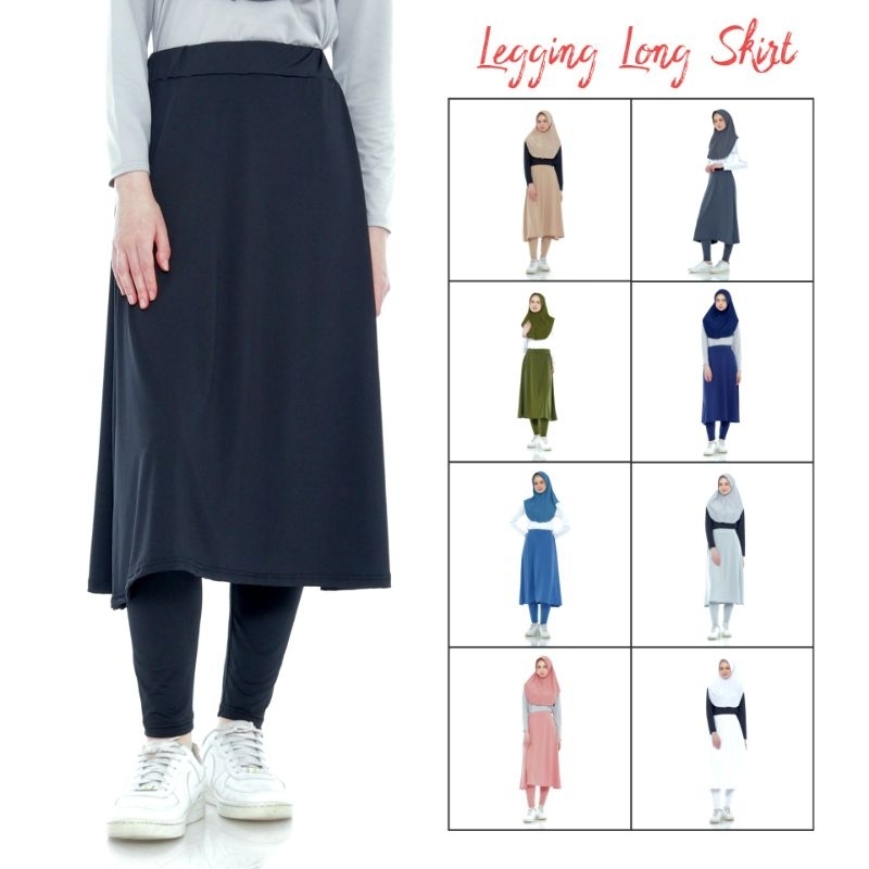 Jual Legging Rok Panjang Olahraga Wanita Skirt Sport Jogging Renang ...
