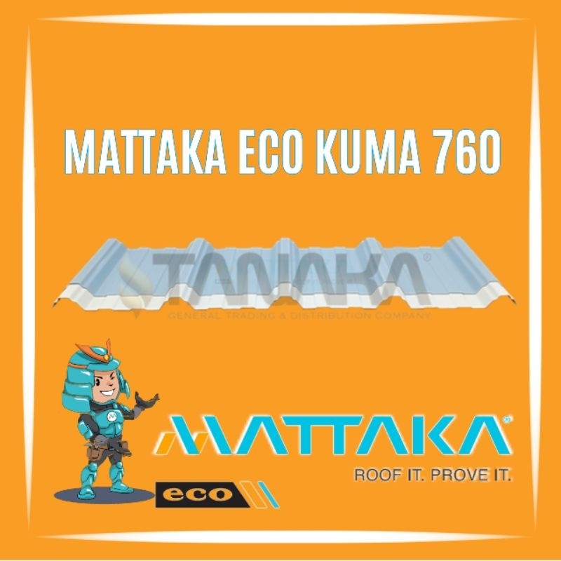 Jual MATTAKA Atap UPvc Single Layer Eco Kuma 760 mm | Shopee Indonesia