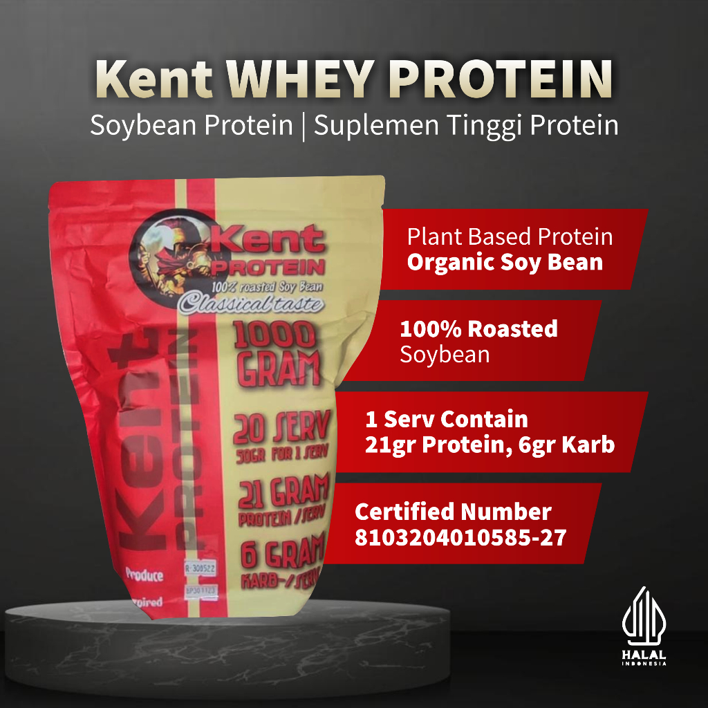 Jual Kent Whey Protein 1000gr - Soy Protein 100% Bubuk Kedelai ...