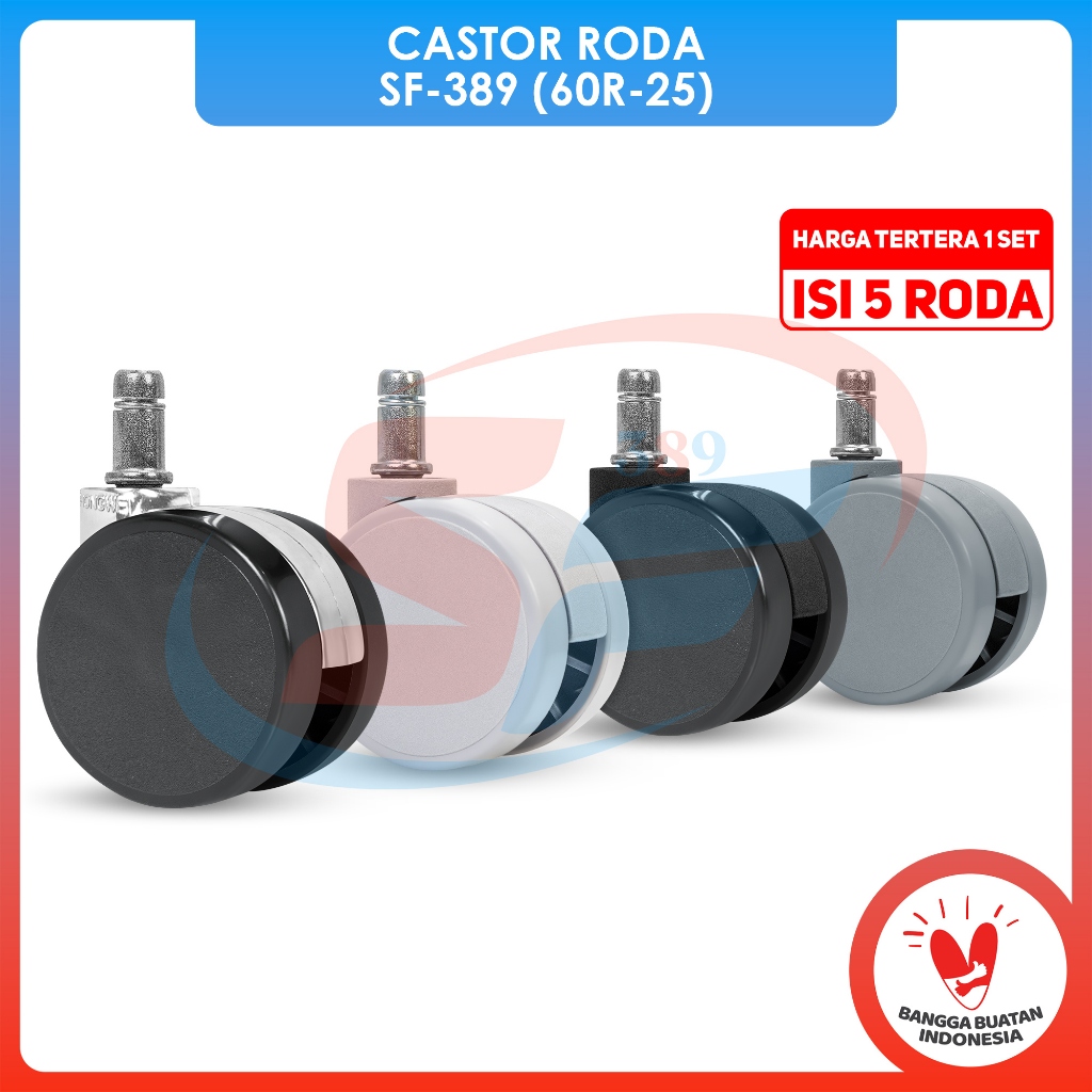Jual Roda Kursi Kantor Roda Tancap Castor Wheel SF-60R-25 | Shopee ...
