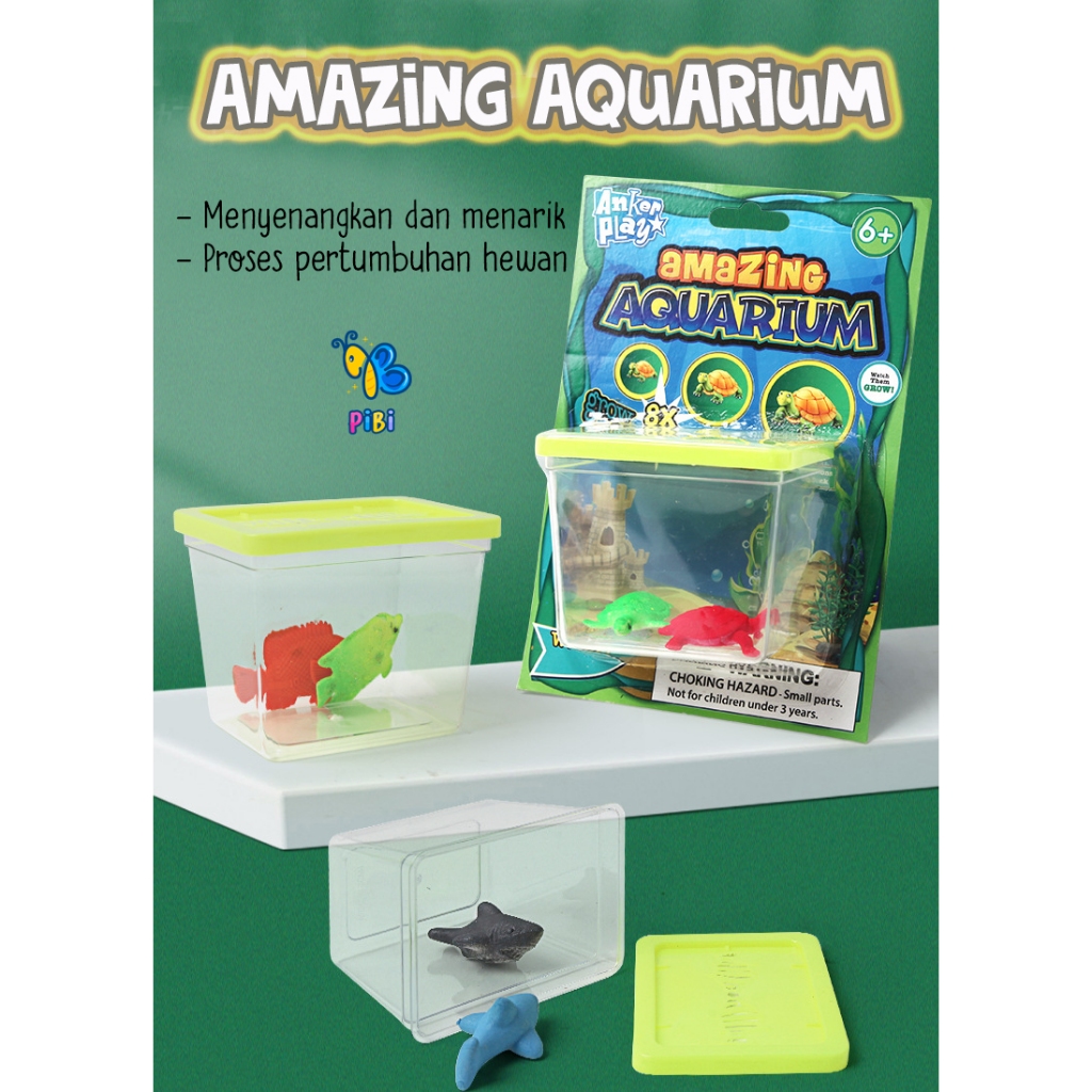 Jual PIBI - Fish Grow Aquarium / Mainan Ikan tumbuh / Mainan Edukasi ...