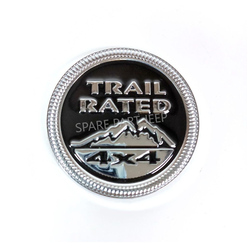 Jual Emblem Aluminium Trail Rated 4x4 Jeep Wrangler Rubicon JK JL ...