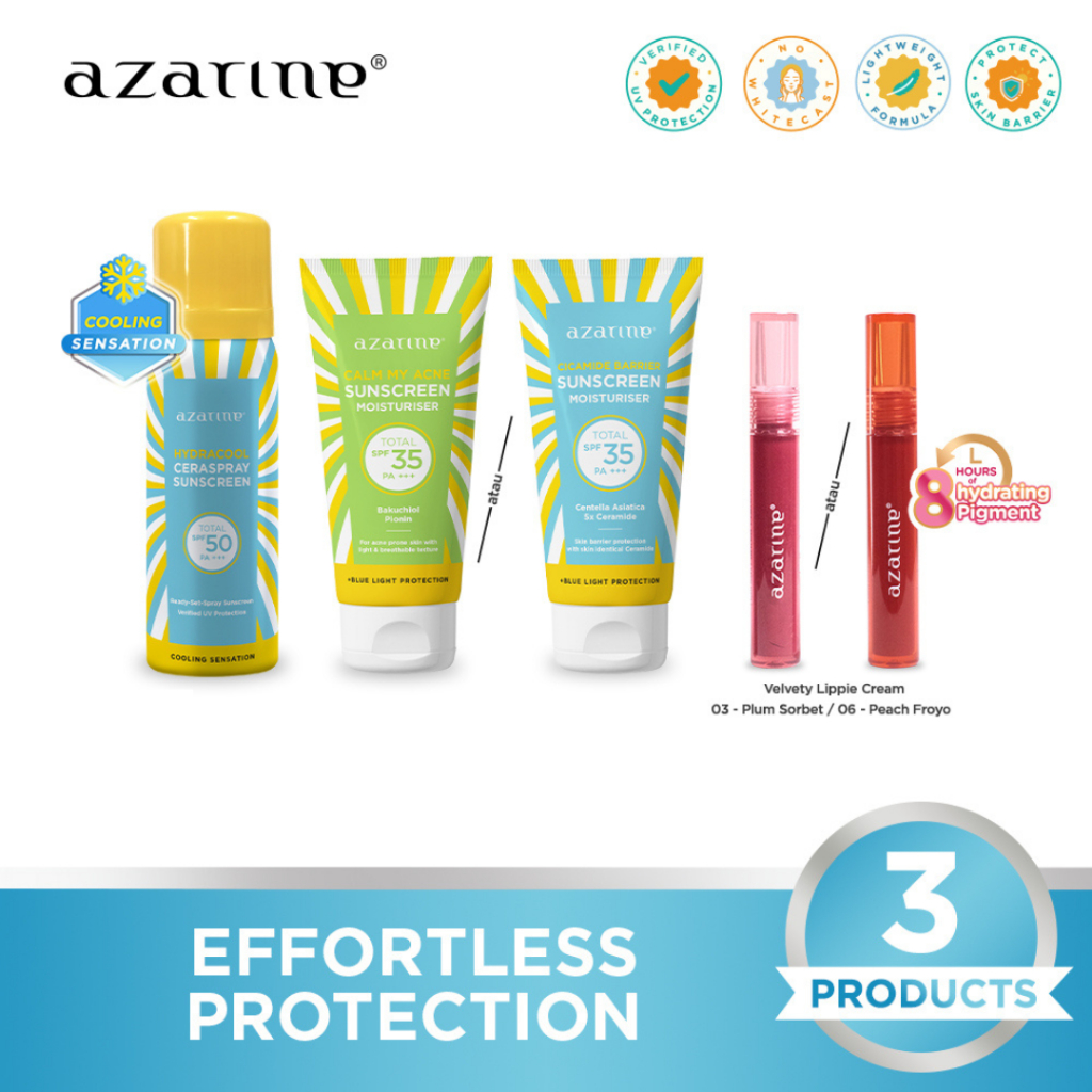Jual Azarine Effortless Protection Bundle Sunscreen Spray SPF 50 PA ...