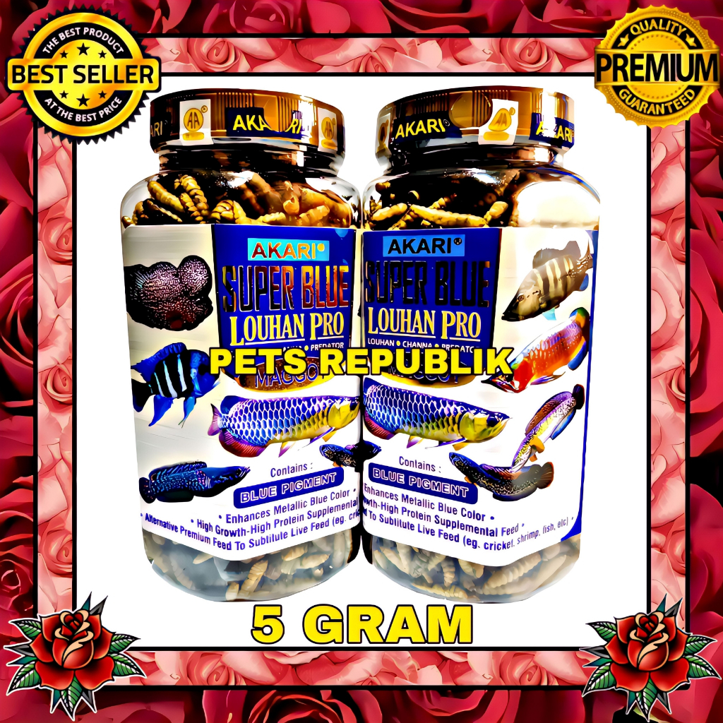 Jual MAKANAN IKAN • PR MAGGOT AKARI FISH FOOD SUPER BLUE LOUHAN PRO 5 ...