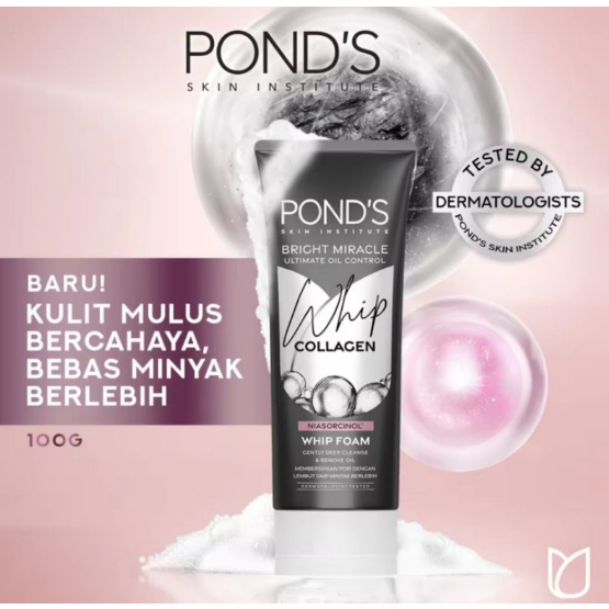 Jual PONDS BRIGHT MIRACLE ULTIMATE OIL CONTROL WHIP COLLAGEN FOAM 100ML ...