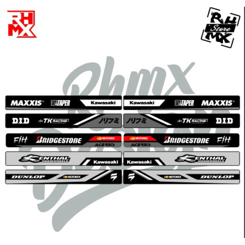 Jual stiker arm klx dtracker 150 swing arm list dt klx kawasaki stiker ...