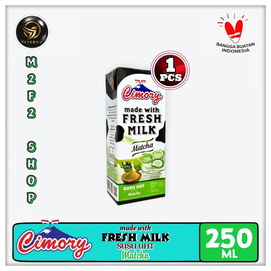 Jual Susu Cimory Fresh Milk Kotak UHT Matcha | Teh Hijau - 250 ml (Kemasan Satuan) | Shopee ...