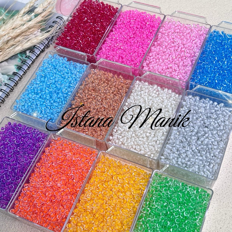 Jual Manik Mote pasir kaca Manik kristal 4mm - Manik pasir Payet Bahan ...