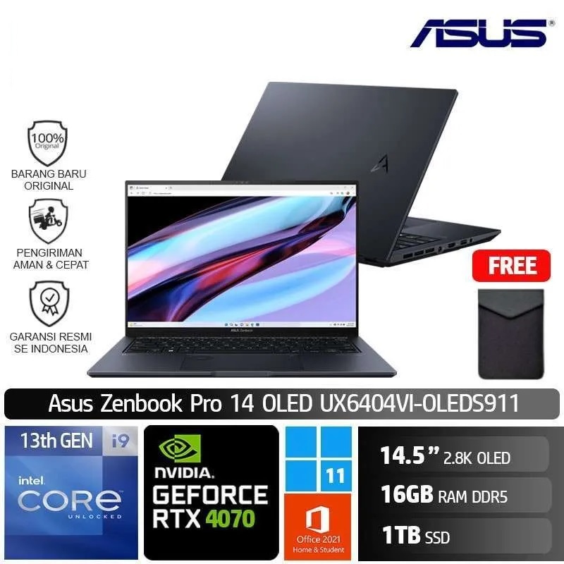 Jual Asus Zenbook Pro 14 UX6404VI OLEDS911 Core i9 13900H 16GB 1TB ...