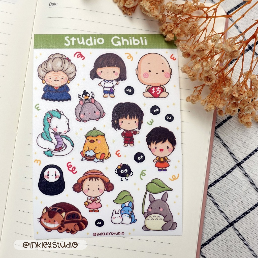 Jual Ghibli Sticker Sheet Series | Waterproof | Aesthetic Sticker ...