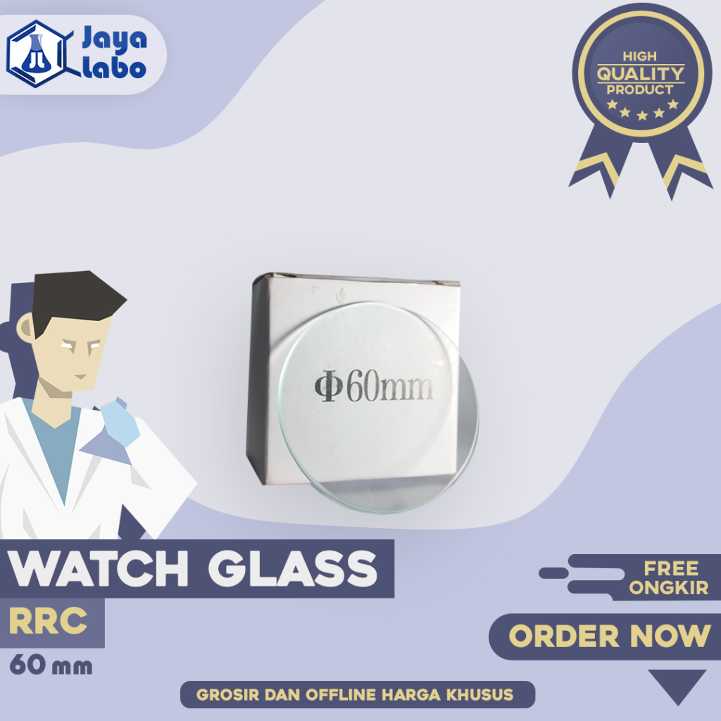 Jual KACA ARLOJI Laboratorium/ Watch Glass RRC dia. 60 mm (6 cm ...