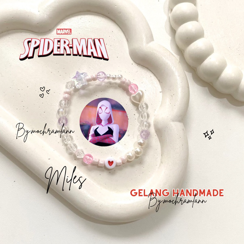 Jual Gelang Couple Spiderman Miles Morales & Gwen Stacy | Spiderman ...