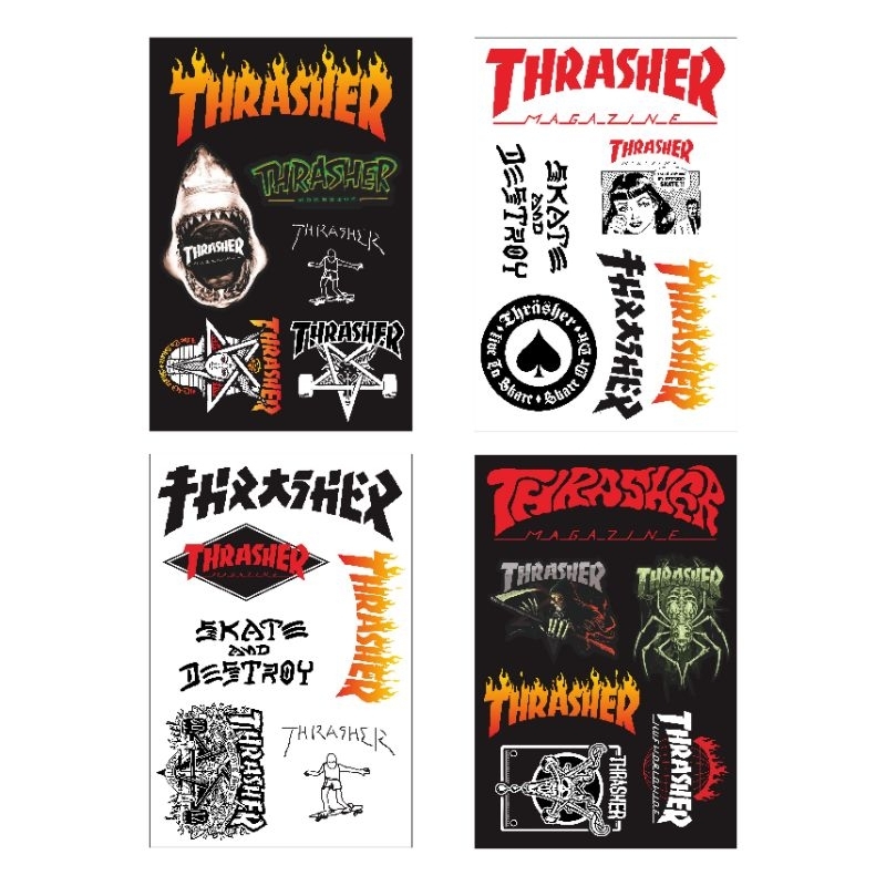 Jual Sticker Pack Thrasher / Sticker Slap Skateboard Thrasher Magazine ...