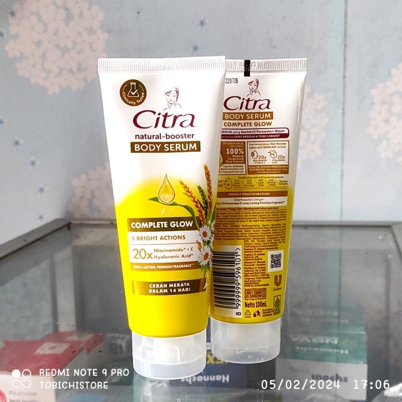 Jual Citra Body Serum Complete Glow 100ml with 5 Bright Action Natural ...