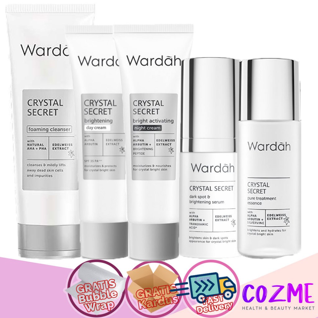 Jual [5 PCS] WARDAH Crystal Secret Day Cream Tube || Night Cream Tube ...