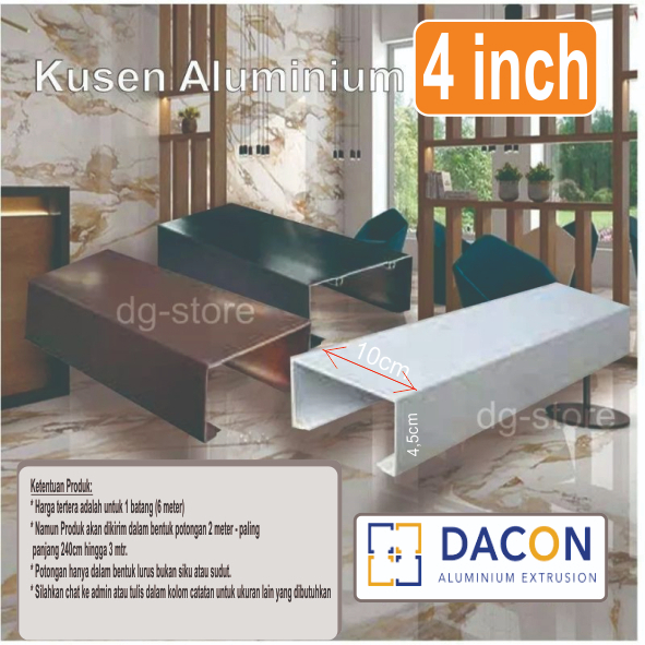 Jual 0560 Kusen Aluminium Open Back Polos 4 Inch Merek Dacon | Shopee Indonesia
