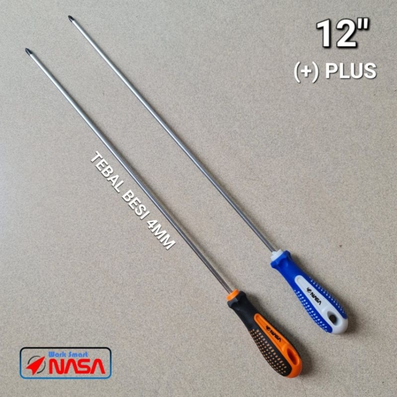 Jual Obeng NASA 12 INC (+) PLUS Batang Besi 4 MM 7604(+) | Shopee Indonesia