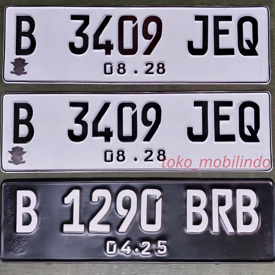Jual qy Plat nomor mobil Hitam Putih Baru Dan Pelat Nomer Mobil Hitam ...