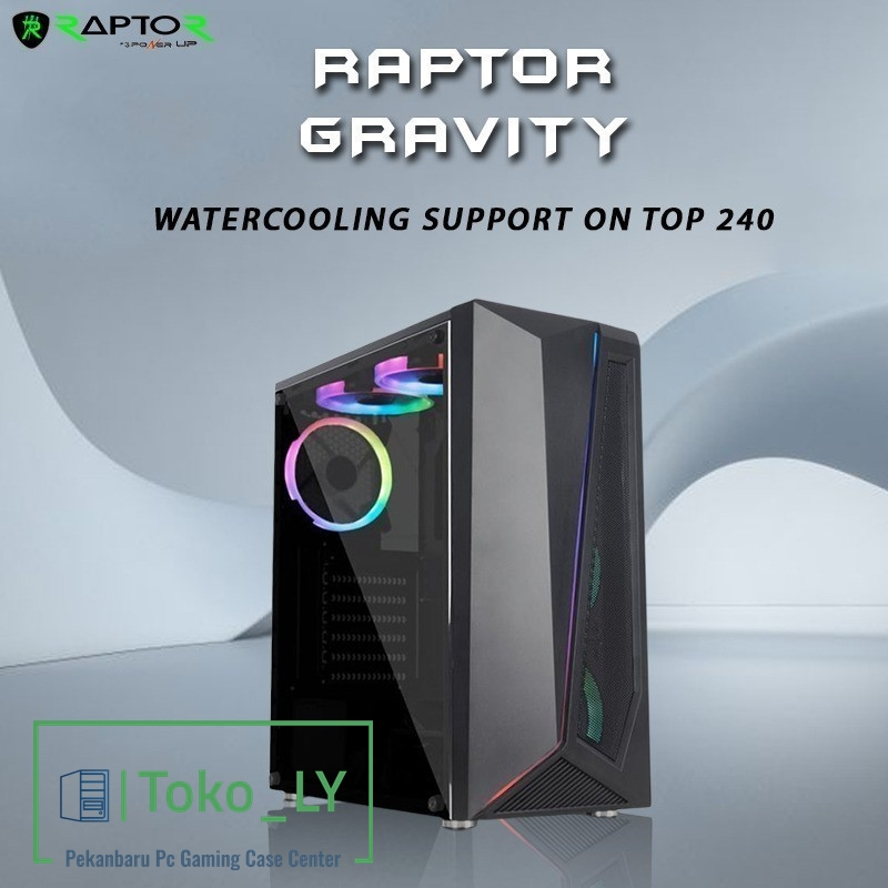 Jual Casing PC Gaming Raptor Gravity + Bonus 3 Fan RGB | Shopee Indonesia