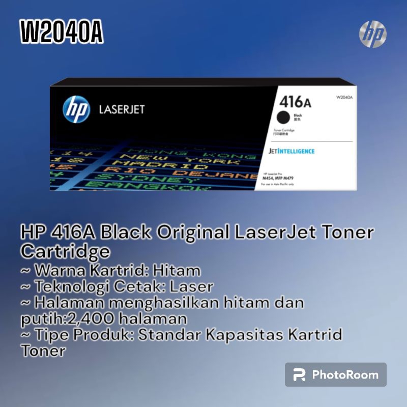 Jual HP 416A ( B, C, Y, M ) Original LaserJet Toner Cartridge | Shopee ...