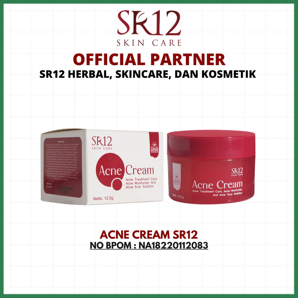 Jual ACNE CREAM SR12 / CREAM MALAM UNTUK MENGATASI BERJERAWAT | Shopee ...