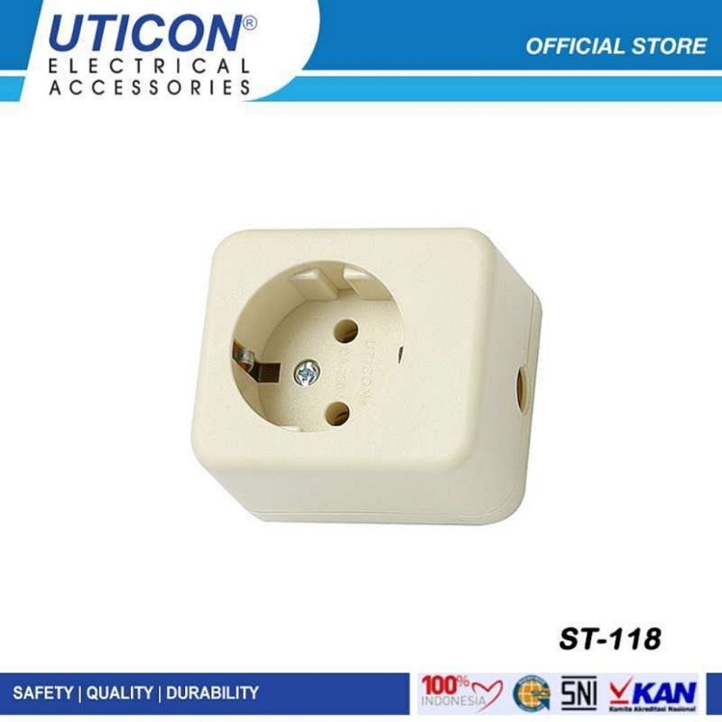 Jual Stop Kontak Terminal Arde UTICON 1 Lubang ST-118 | Shopee Indonesia