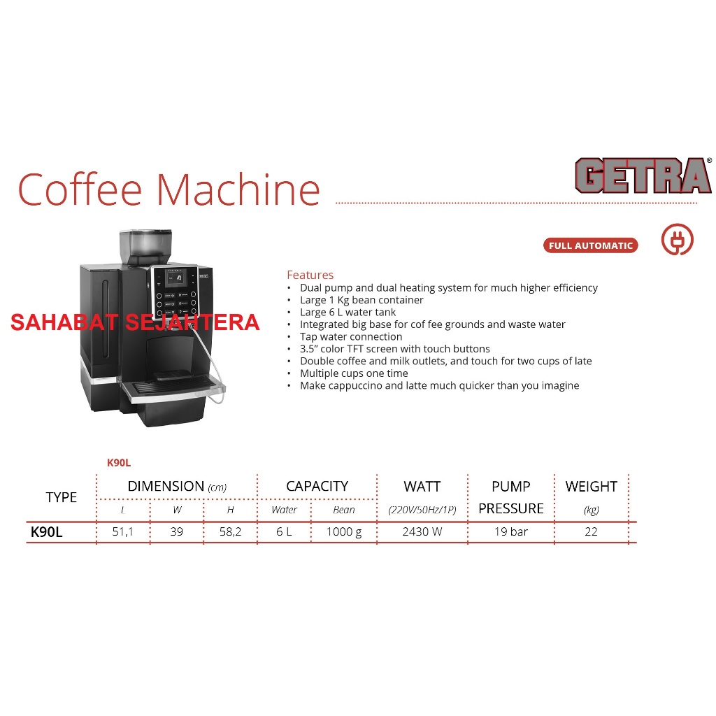 Jual GETRA Mix Coffee Dispenser K90L Dispenser Kopi 6 Liter | Shopee Indonesia