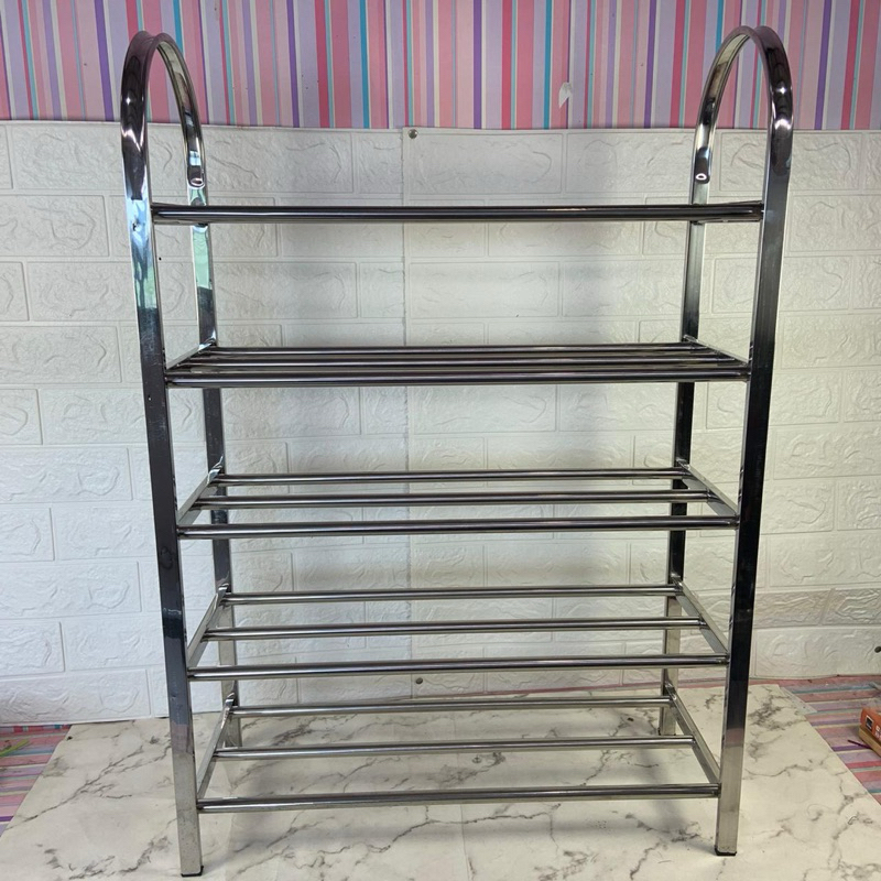 Jual Rak Sepatu Stainless tingkat 3 Susun 4 susun 5 susun rak sepatu ...