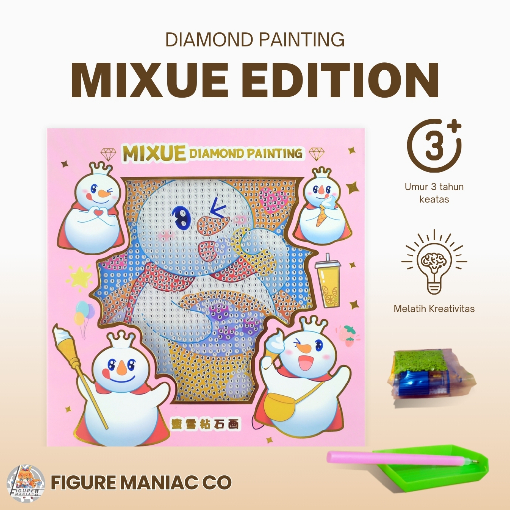 Jual Figure Maniac - Diamond Painting Mixue DIY 18cm Original Mainan ...