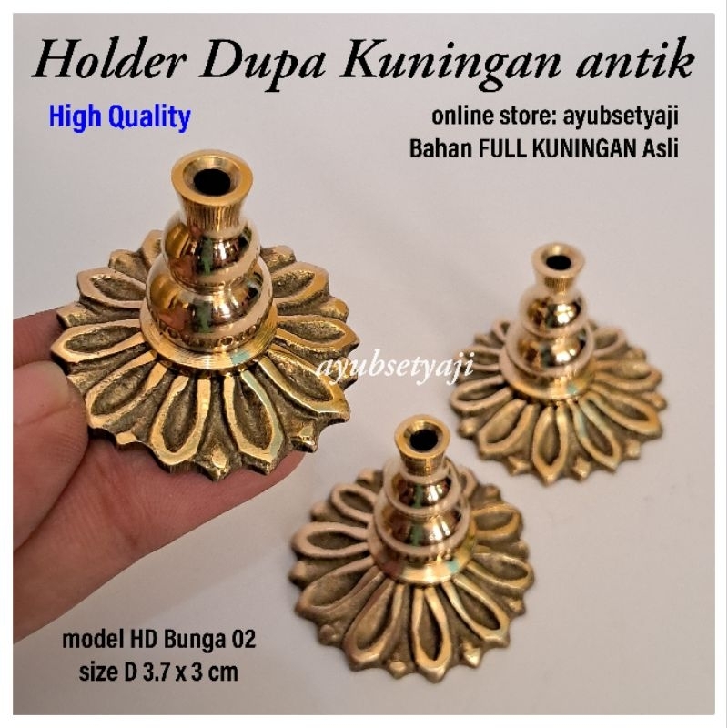 Jual Holder Dupa Kuningan HD Bunga 02 BRASS SOLID / Tempat Bakar stick ...