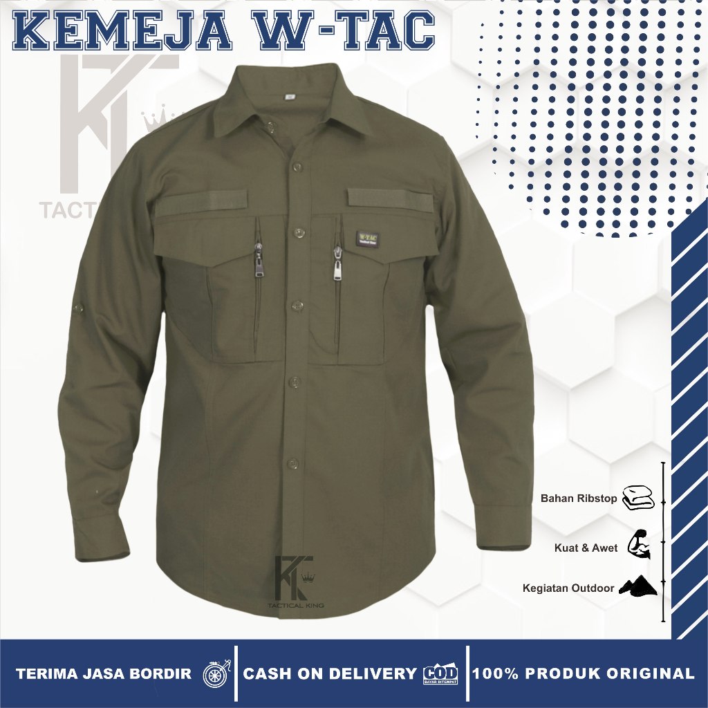 Jual Kemeja Tactical W-TAC Tangan panjang/Baju Kemeja Lapangan Taktical ...