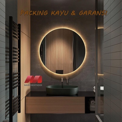 Jual Cermin LED Bulat Polos D45 Gantung Kamar Mandi Bulat Tempel ...