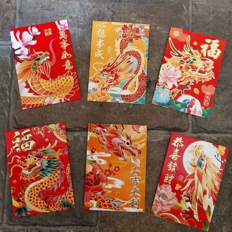 Jual Angpao Angpau Ampau Sincia Shio Naga 2024 isi 6 Pendek Angpao ...