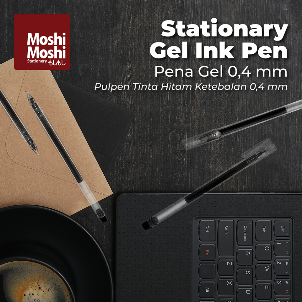 Jual Stationary Gel Ink Pen 0,4 mm Pena Alat Tulis Pulpen Saku Tinta ...