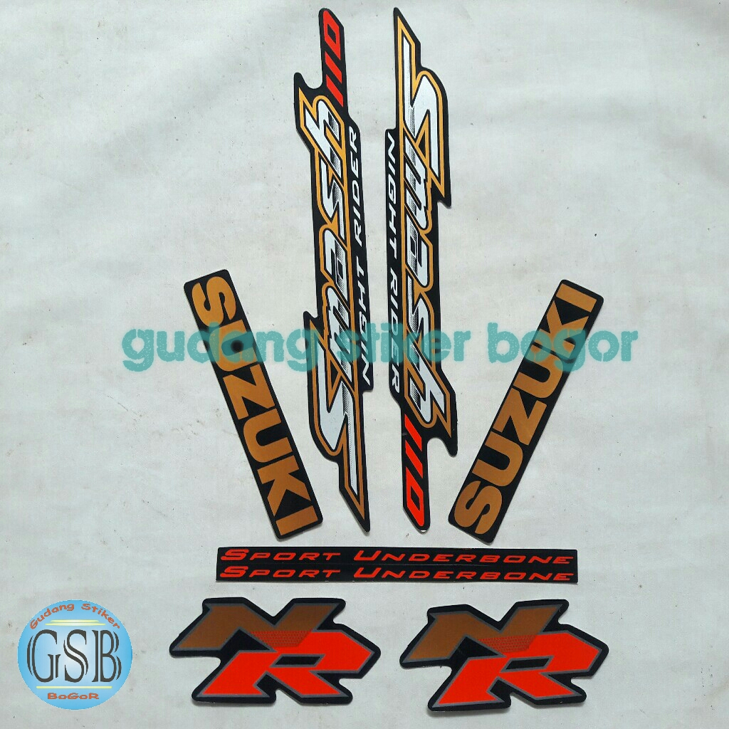 Jual STIKER STRIPING STICKER LIS BODI MOTOR SMASH NR 110 TAHUN 2008 ...