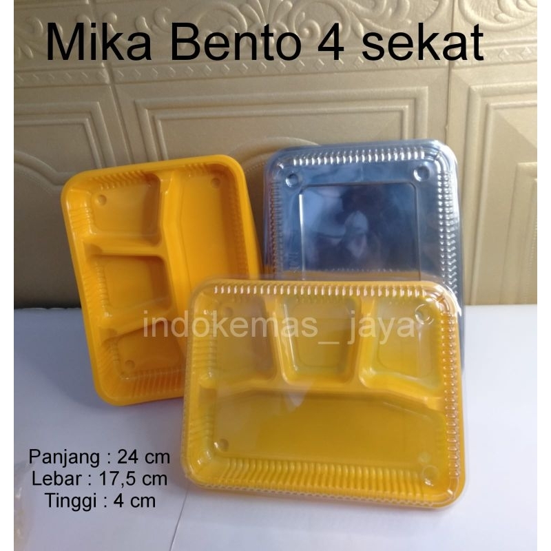 Jual Mika Bento Tray 4 sekat/ Bento Box/ Box Nasi 4 sekat/ Bento Tray ...