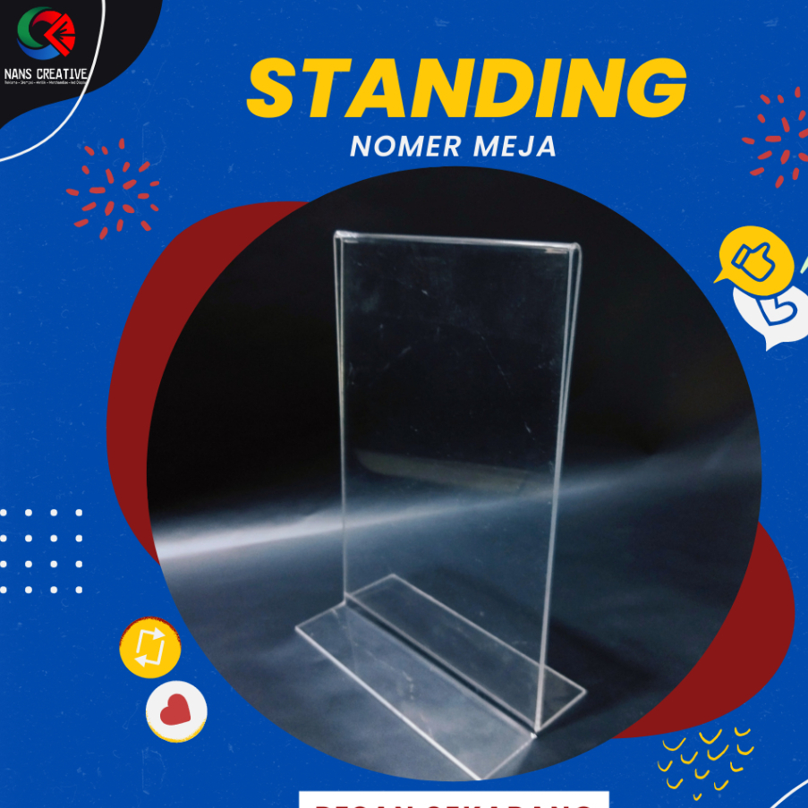 Jual TEMPAT QRIS / STANDING AKRILIK / nomor meja A4/A5/A6 | Shopee ...