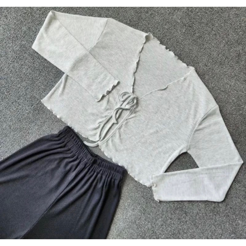 Jual Cardigan Tali Knit Wanita | outer | Wanita Crop Koren Style | outer crop terbaru | ayisa ...